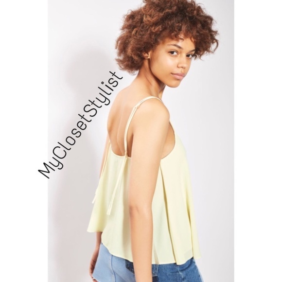 Topshop | Tops | Topshop Swing Fringe Yellow Tank Top 4s Nwt Cami ...